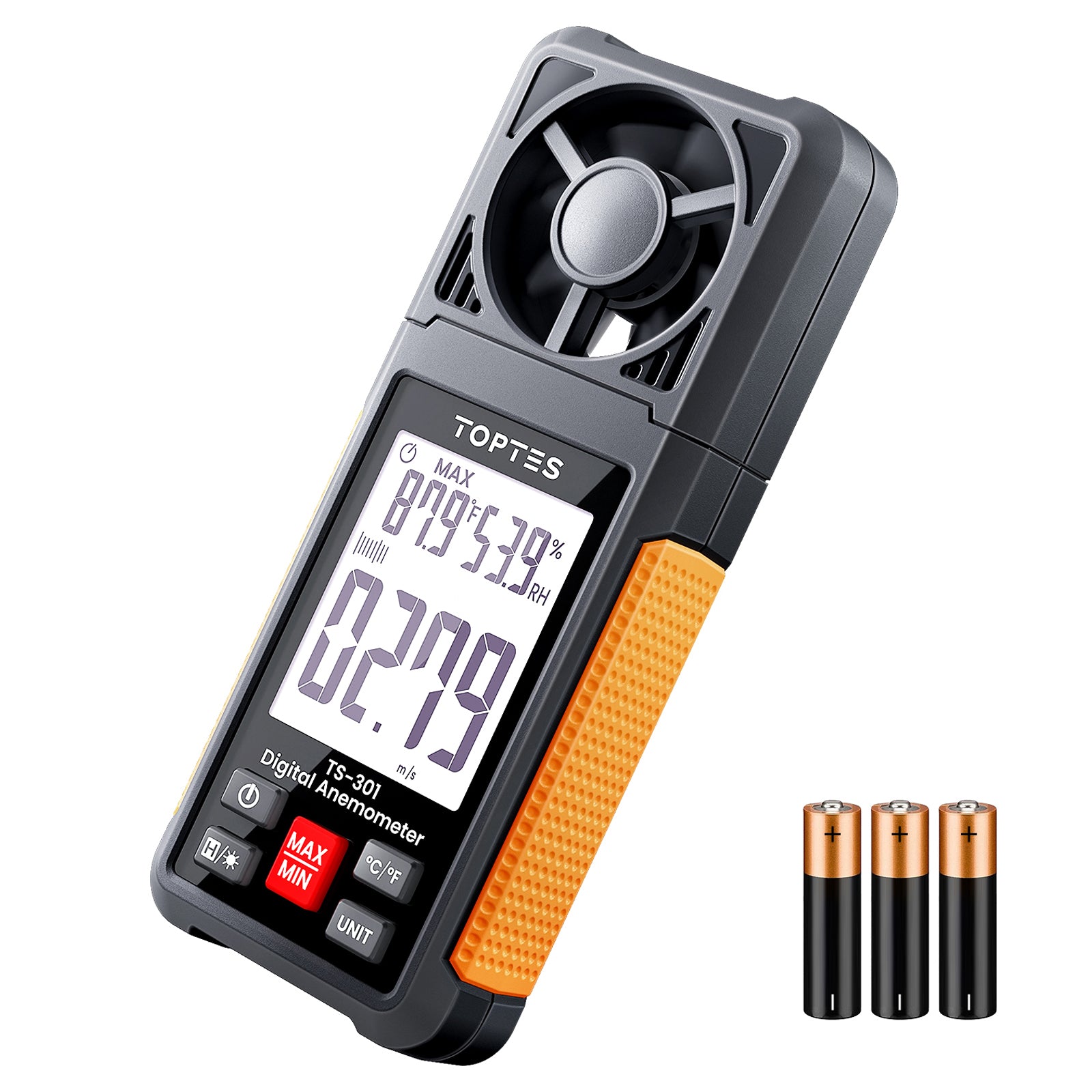 TopTes TS-301 Digital Anemometer, Wind Speed Meter with 2.26-inch Big